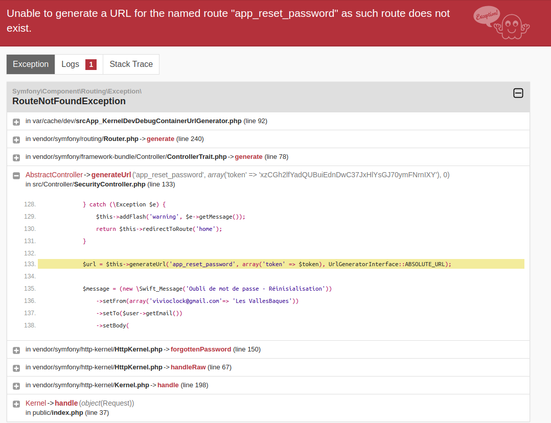 [résolu] Forgot Password Et Reset Password Symfony Par Virginiaatenza Page 1 Openclassrooms